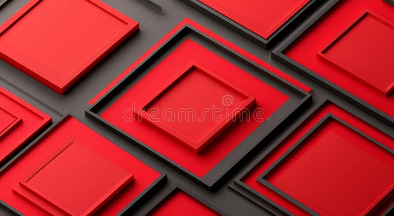 Abstract Red Black Square Pattern Background Design Stock Illustration ...