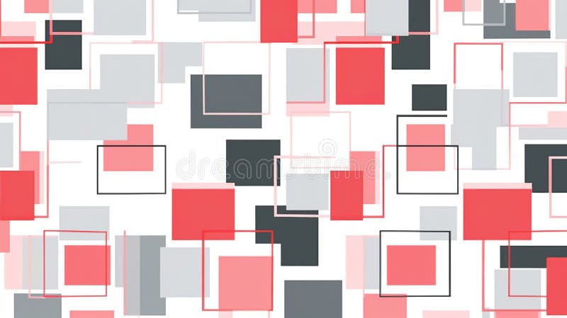 Abstract Red and Black Square Wallpaper Pattern Stock Illustration ...