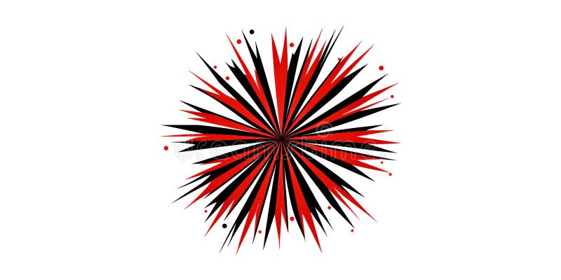 Abstract Red and Black Starburst Design. Dynamic Energy and Visual ...