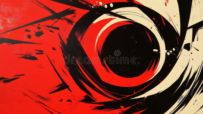 Abstract Red and Black Swirling Pattern, Expressive Art Concept Stock ...