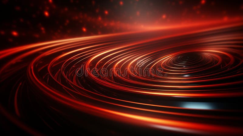 Abstract Red and Black Swirls on a Black Background Stock Illustration ...