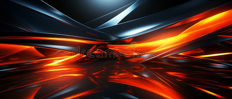 Abstract Red and Black Technology Wave Background Stock Illustration ...