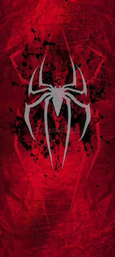 Abstract Red and Black Texture with White Spider - Spooky Halloween ...