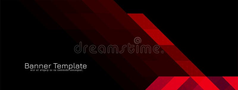 Abstract Red and Black Triangular Pattern Mosaic Design Banner Stock ...