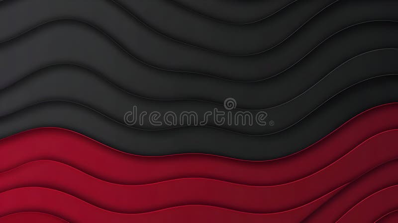 Abstract Red and Black Wave Background Illustration Stock Illustration ...