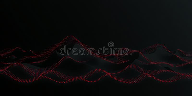 Abstract Red and Black Wave Pattern Stock Illustration - Illustration ...