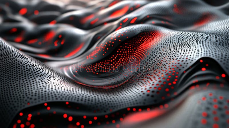 Abstract Red and Black Wave Pattern Background Stock Illustration ...