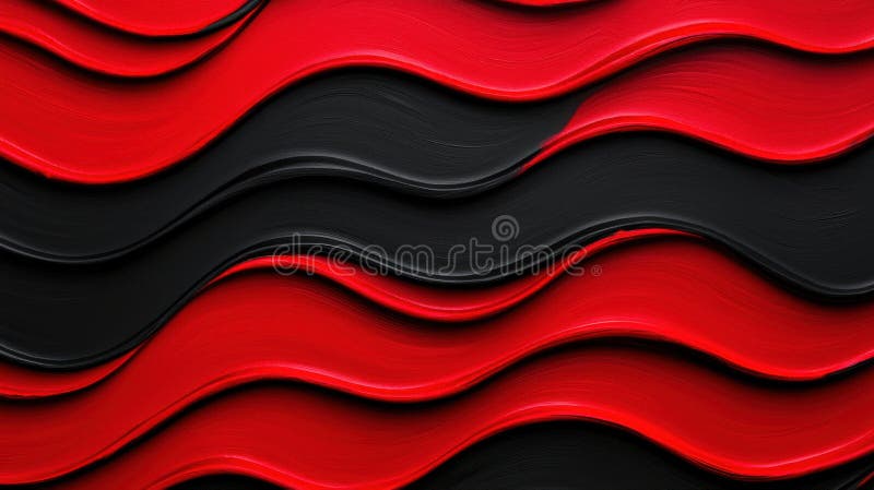 Abstract Red and Black Wave Pattern Design Stock Photo - Image of paint ...
