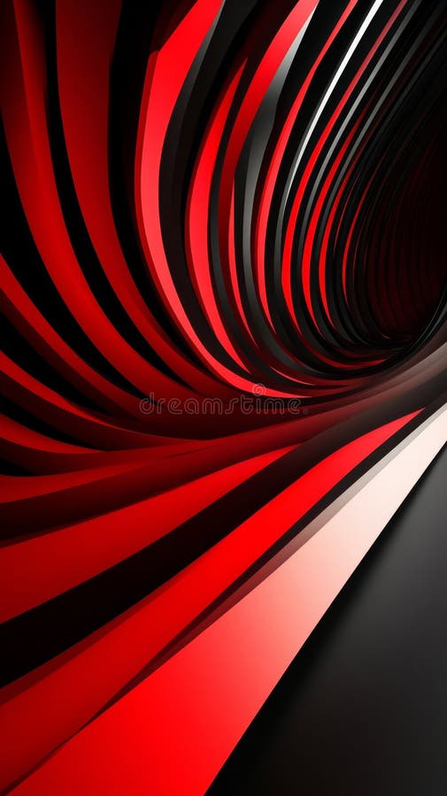 Abstract Red and Black Wave Pattern, Dynamic Motion. Modern Design ...