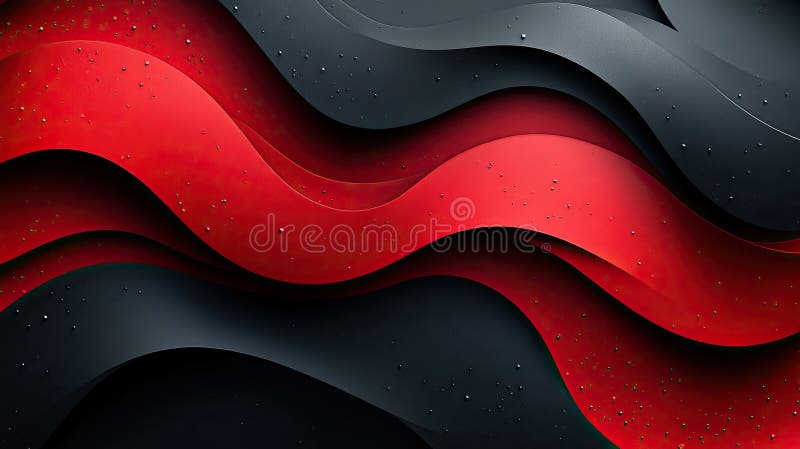 Abstract Red and Black Wave Background Stock Illustration ...