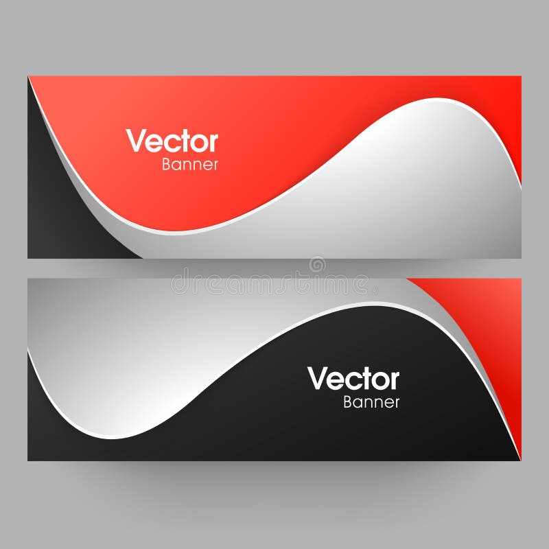 Abstract Website Header or Banner Collections. Stock Illustration ...