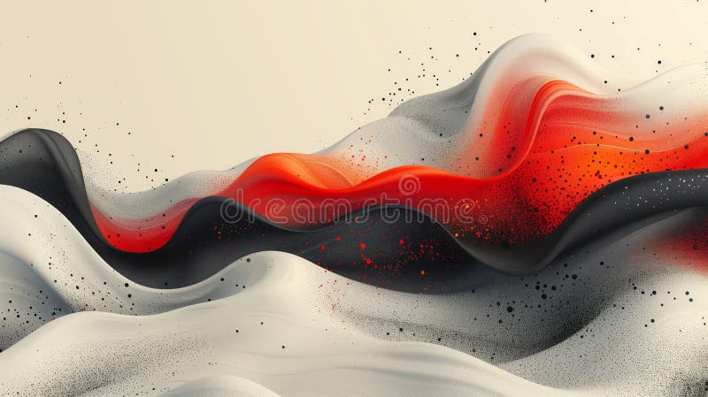 Abstract Red, Black, and White Swirling Waves Stock Photo - Image of ...
