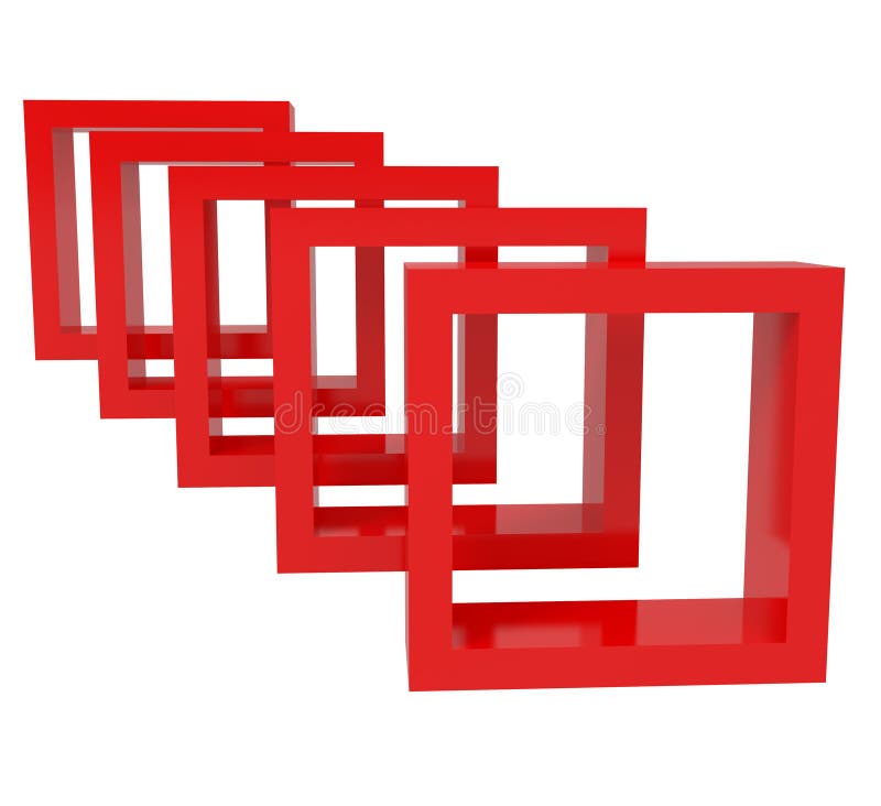 Abstract Red Blocks stock illustration. Illustration of background ...