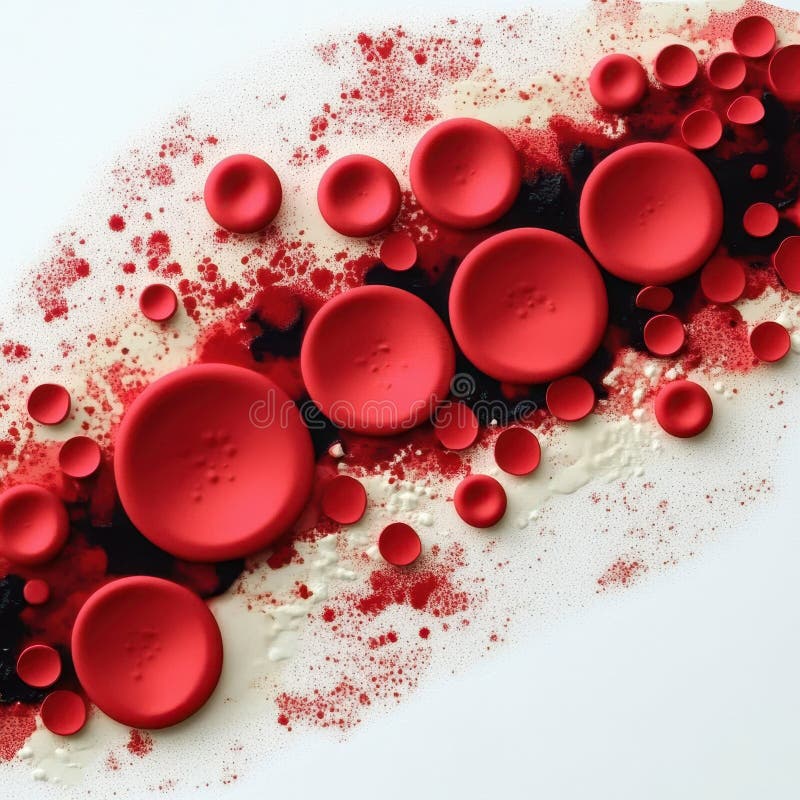 Abstract Red Blood Cell Design with Fluid Pattern and Texture Stock ...
