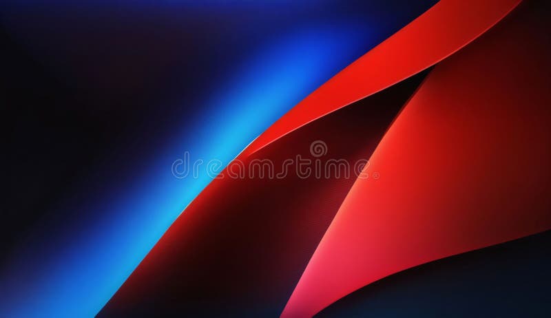 Abstract Red and Blue Background with Curved Lines. 3d Illustration ...