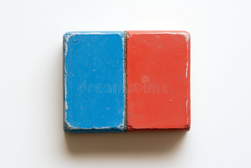 Abstract Red and Blue Block Stock Illustration - Illustration of design ...