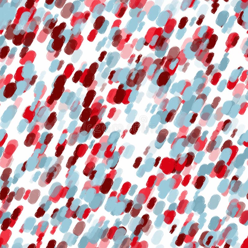 Abstract Red, Blue, Brown and Deep Red Brush Strokes on the White ...