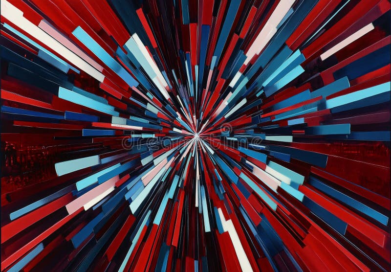 Abstract Red Blue Burst, Dynamic AI Art Background High Quality Image ...