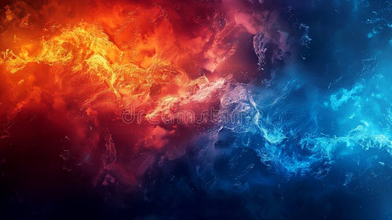 Abstract Red and Blue Cloud Formations Stock Illustration ...