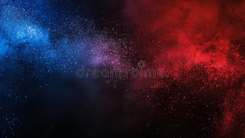 Abstract Red and Blue Cosmic Nebula Generative AI Stock Image - Image ...