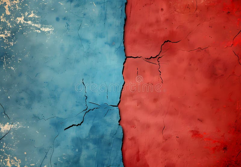 Abstract Red and Blue Cracked Wall Texture Stock Illustration ...