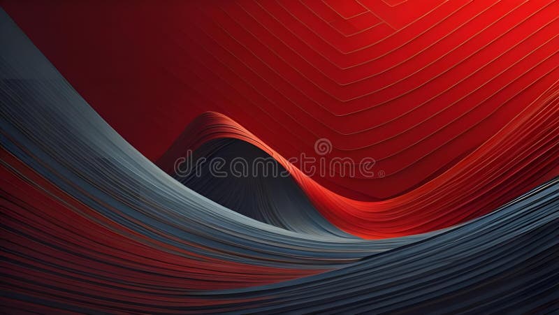 Abstract Red and Blue Curved Lines. Futuristic Background Stock ...