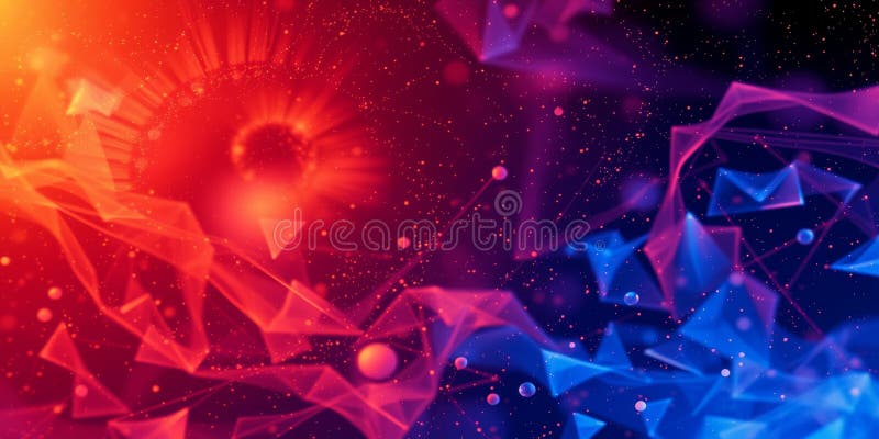 Abstract Red and Blue Design Stock Illustration - Illustration of ...