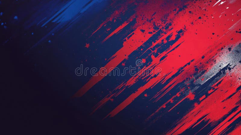 Abstract Red and Blue Diagonal Brushstrokes on Dark Background Stock ...