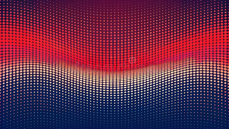 Abstract Red and Blue Dotted Wave Pattern Background Design. Generative ...