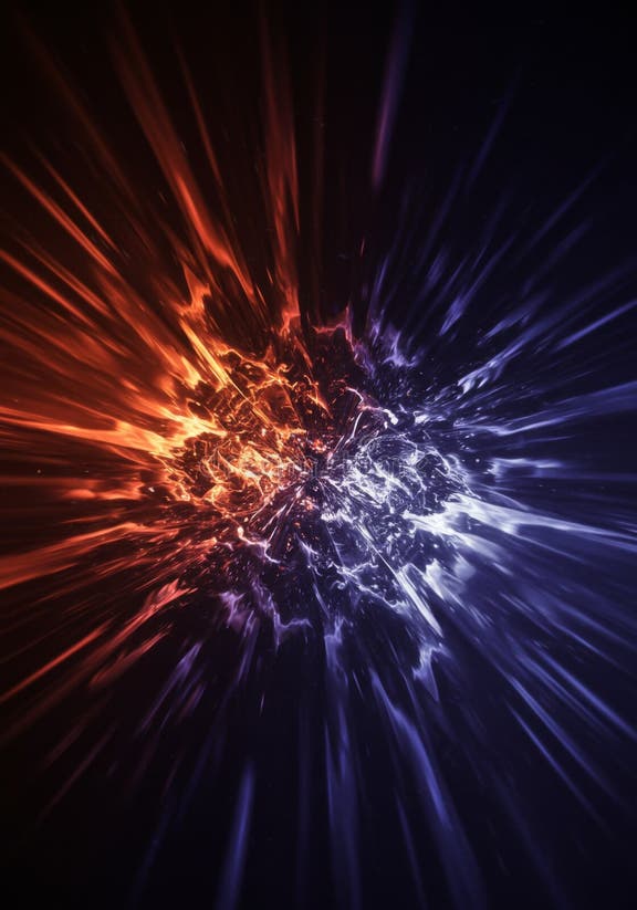 Abstract Red and Blue Energy Burst Background Stock Illustration ...