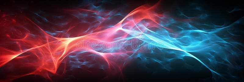 Abstract Red and Blue Energy Flow: a Digital Art Creation Stock ...