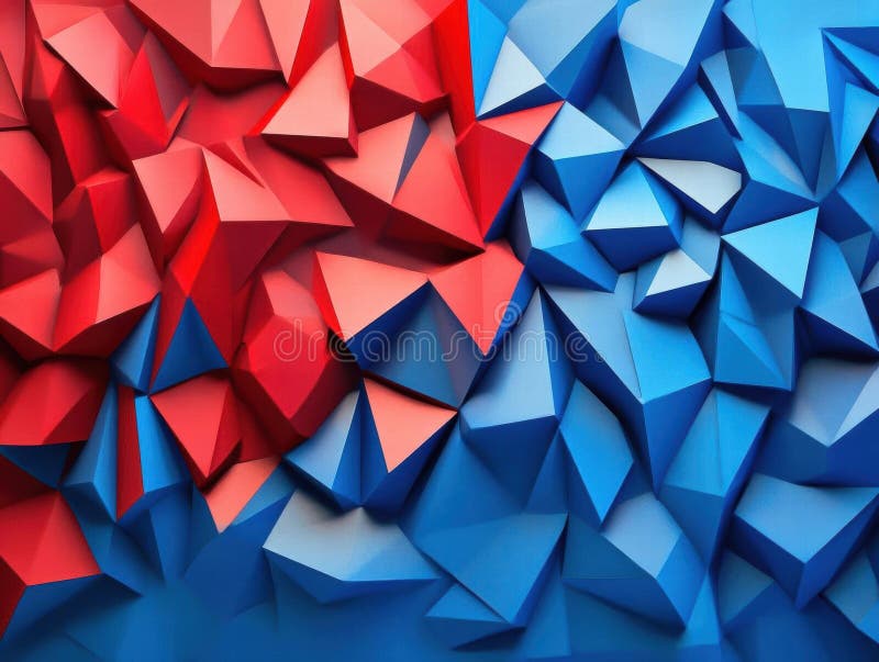 Abstract Red and Blue Geometric Pattern Stock Illustration ...