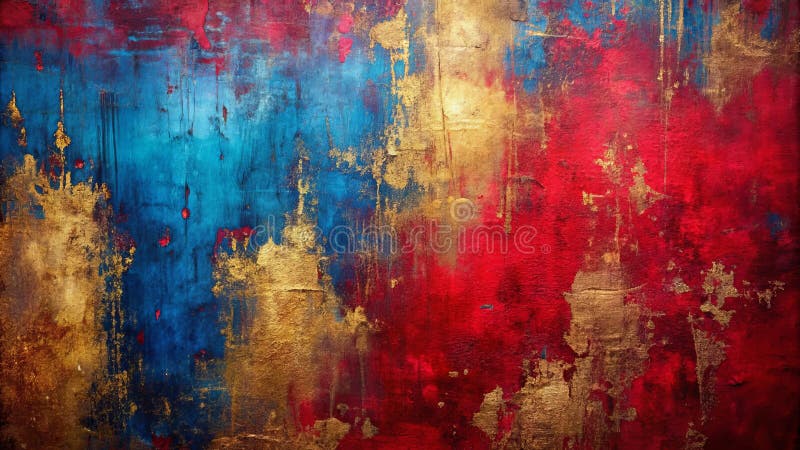 Abstract Red, Blue, and Gold Textured Background Image. Generative AI ...