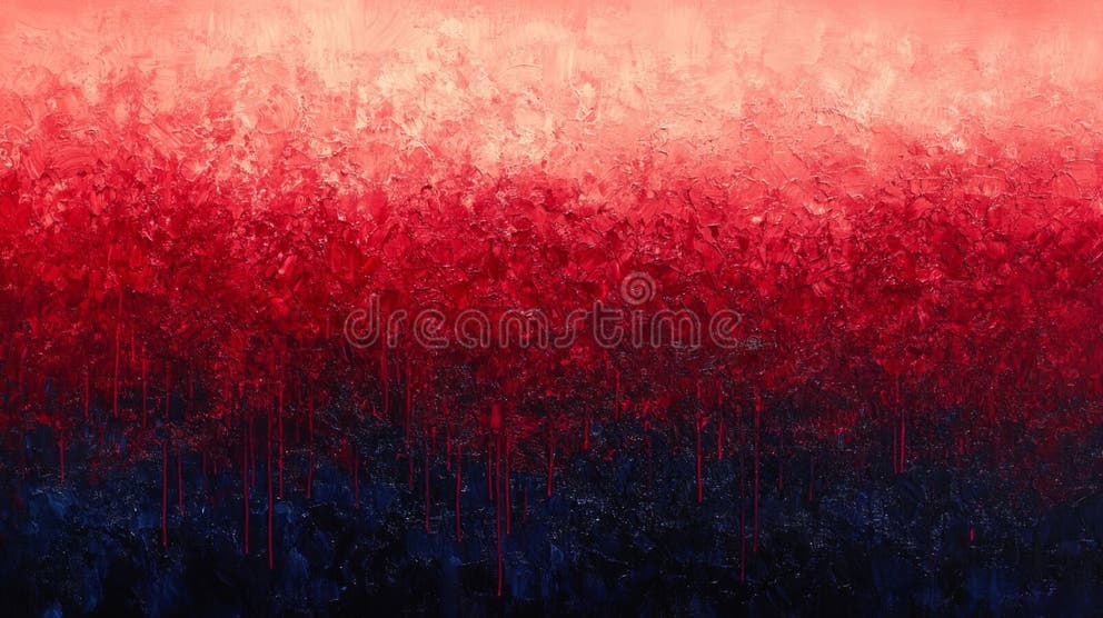 Abstract Red and Blue Gradient Painting with Drip Texture Stock ...