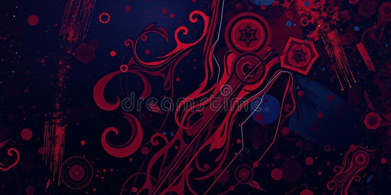 Abstract Red and Blue Graphic Design Stock Illustration - Illustration ...
