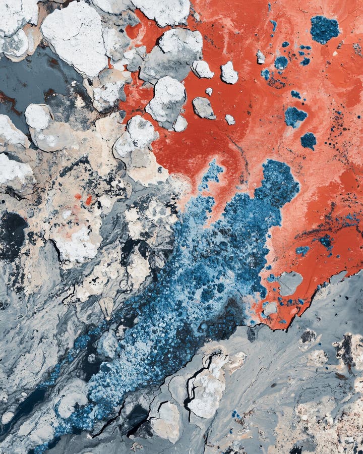 Abstract Red Blue Grey Texture Paint Splatter High Quality Image Stock ...