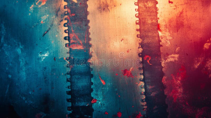 Abstract Red Blue Grunge Texture with Parallel Lines Stock Illustration ...