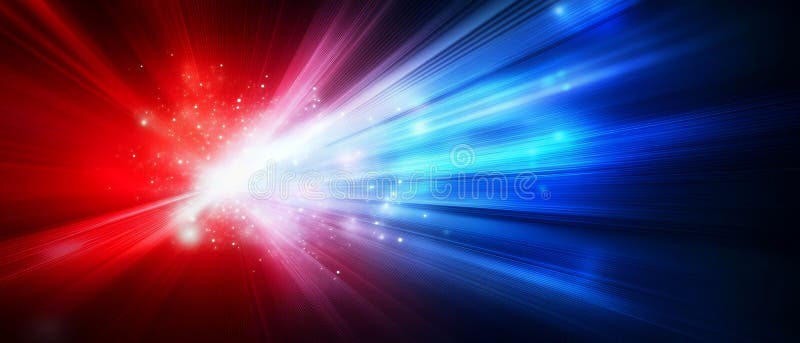 Abstract Red Blue Light Rays Speed Energy Background Stock Illustration ...