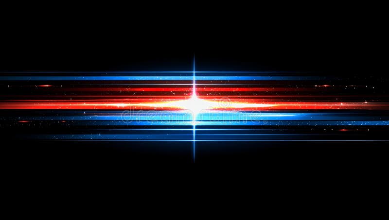 Abstract Red Blue Light Streaks Glowing Lines Energy Burst Background ...