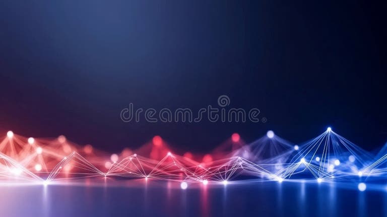 Abstract Red and Blue Light Waves Colliding in a Smooth Gradient ...