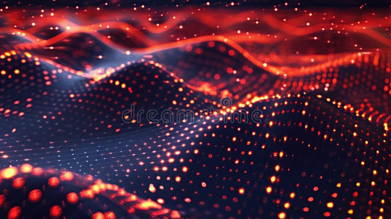 Abstract Red and Blue Lightscape Stock Illustration - Illustration of ...