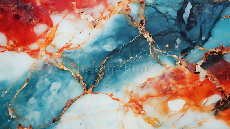 Abstract Red and Blue Marble Texture Background AI Generated Stock ...