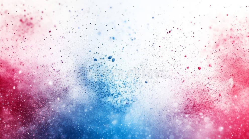 Abstract Red and Blue Powder Explosion Stock Illustration ...
