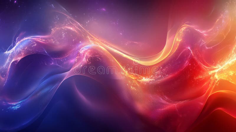Abstract Red Blue Purple Energy Waves Background Stock Illustration ...