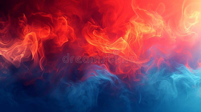 Abstract Red and Blue Smoke Swirls Stock Illustration - Illustration of ...