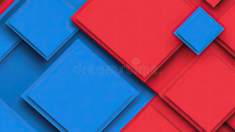 Abstract Red and Blue Square Pattern Stock Illustration - Illustration ...