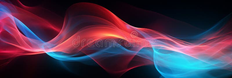Abstract Red and Blue Swirling Energy Waves Stock Illustration ...