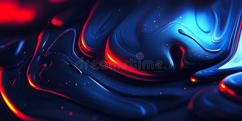 Abstract Red Blue Swirling Liquid Dynamic Background Design Stock ...
