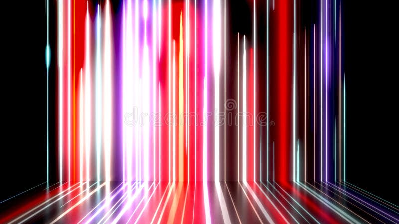 Abstract Red, Blue and Violet Background with Falling Light Streaks ...