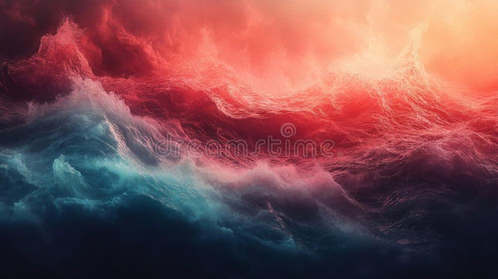 Abstract Red and Blue Wave Background Texture Stock Illustration ...